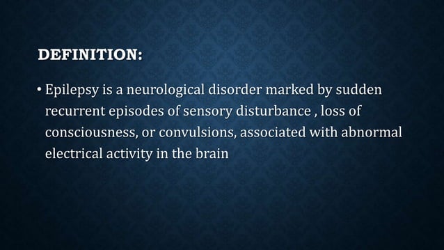 'Epilepsy. pathophysiology' | PPTX | Brain and Nervous System Disorders ...