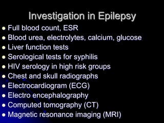 EPILEPSY.ppt | Brain and Nervous System Disorders | Diseases and Conditions
