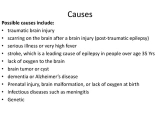 Teaching Lecture slide of Epilepsy.pptxfor nursing | PPTX