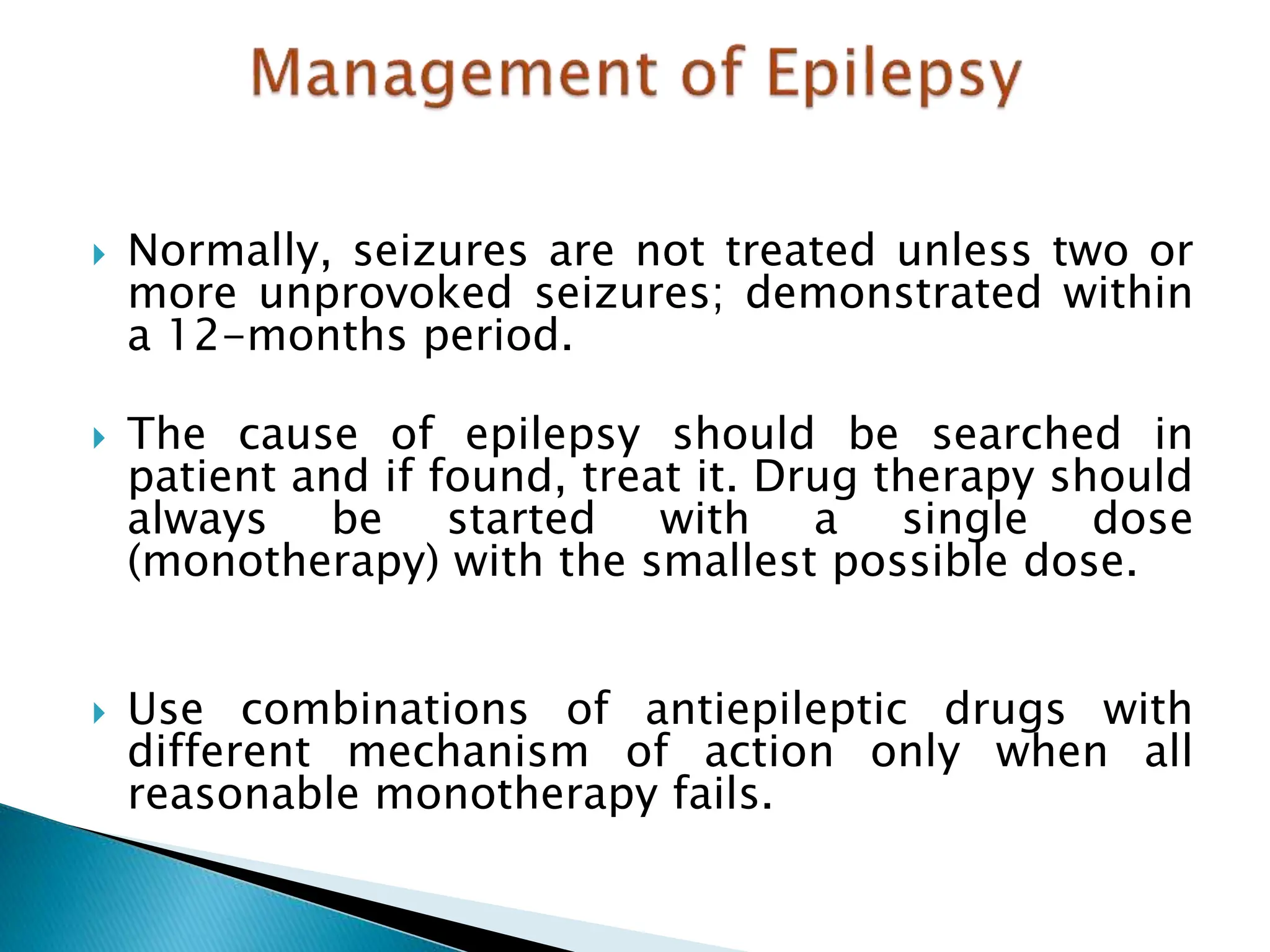 Introduction, types and drug treatment of Epilepsy | PPTX