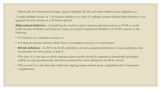 Comprehensive Overview and Management of Status Epilepticus | PPTX