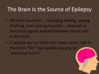 Epilepsy Presentation | PPTX