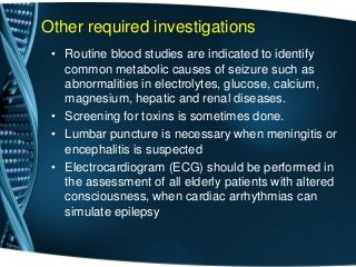 Epilepsy in elderly | PDF