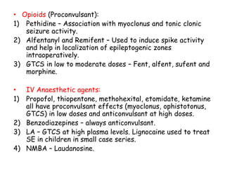 Epilepsy and anaesthesia | PPTX