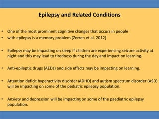 Epilepsy and its management (ppt) | PPTX
