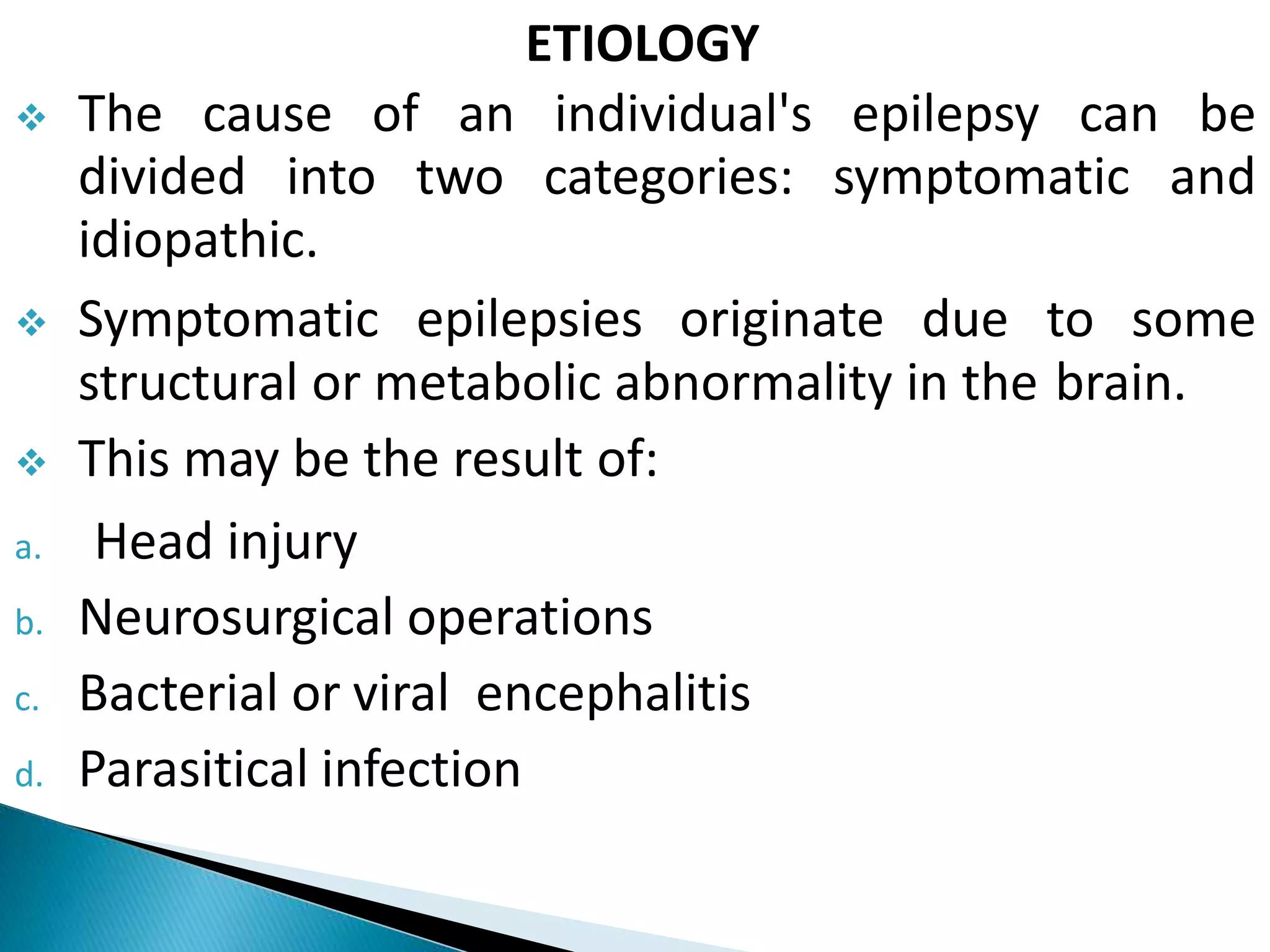 Epilepsy and management | PPTX | Brain and Nervous System Disorders ...