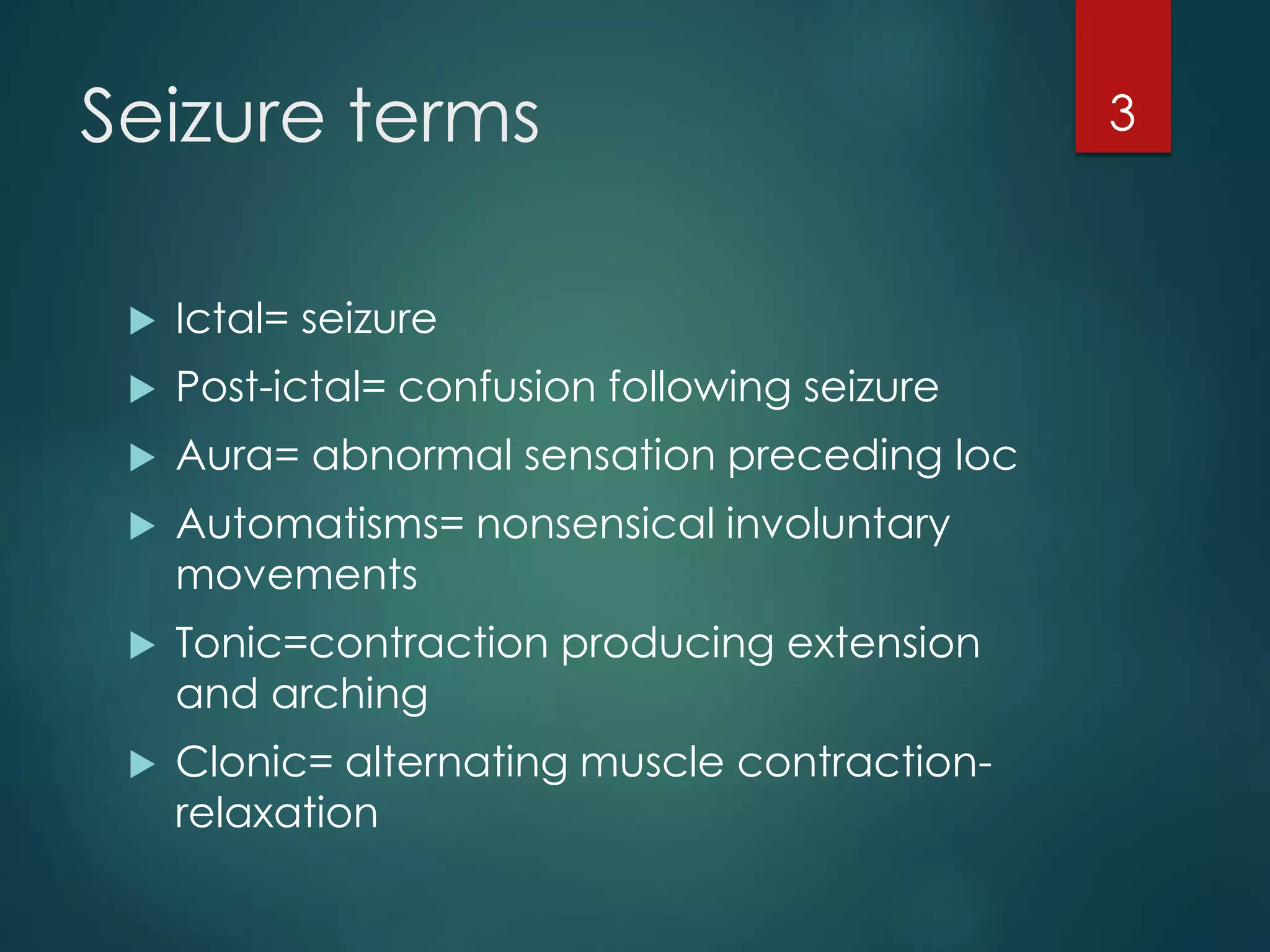 Epilepsy and seizure disorders | PPTX