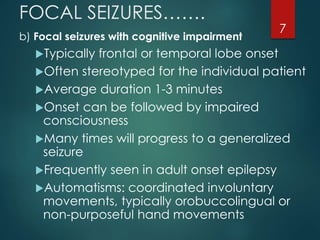 Epilepsy and seizure disorders | PPTX