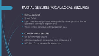 seizure / Epilepsy - Neurological Disorder | PPTX