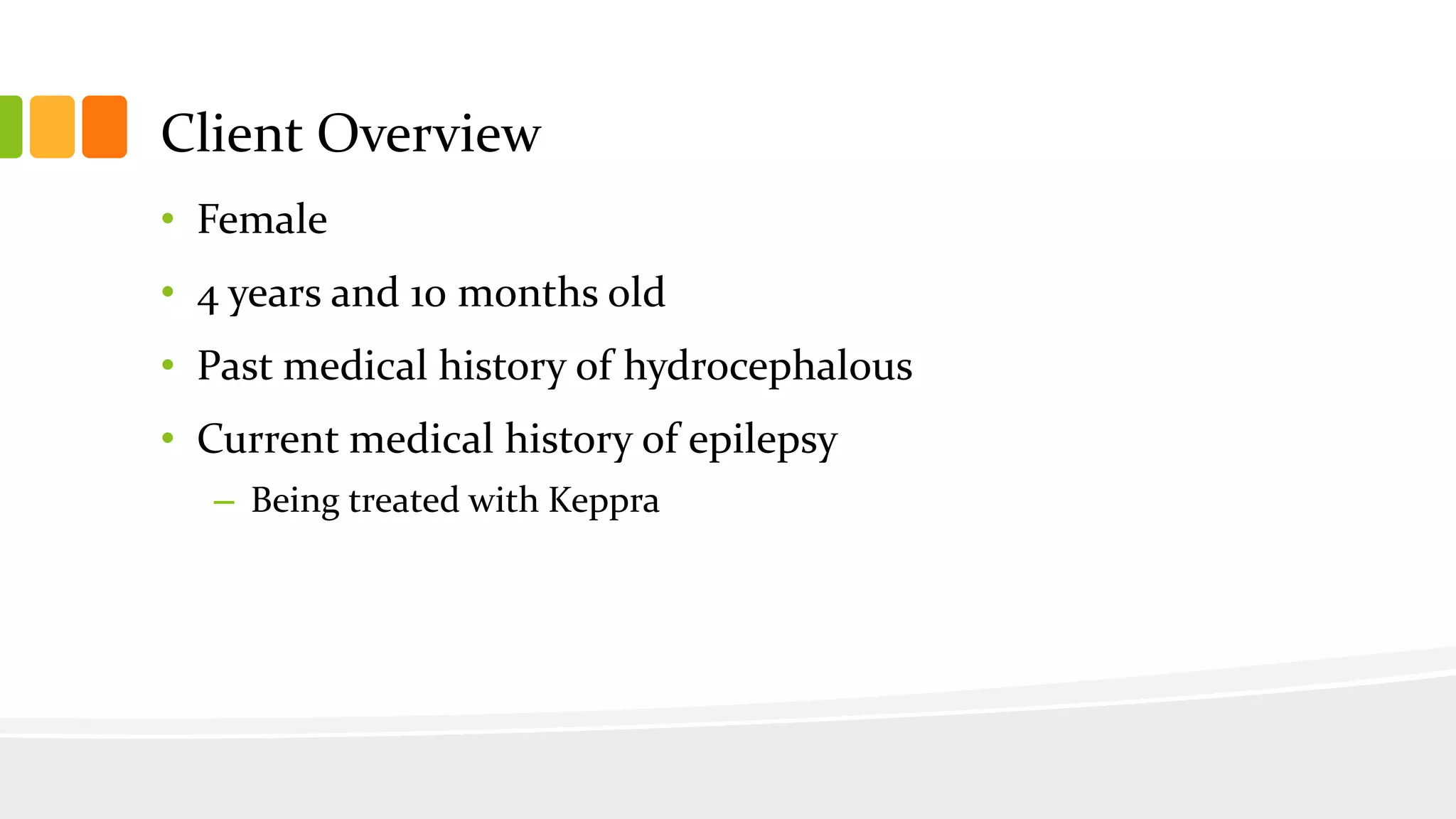 Epilepsy case study presentation | PPTX