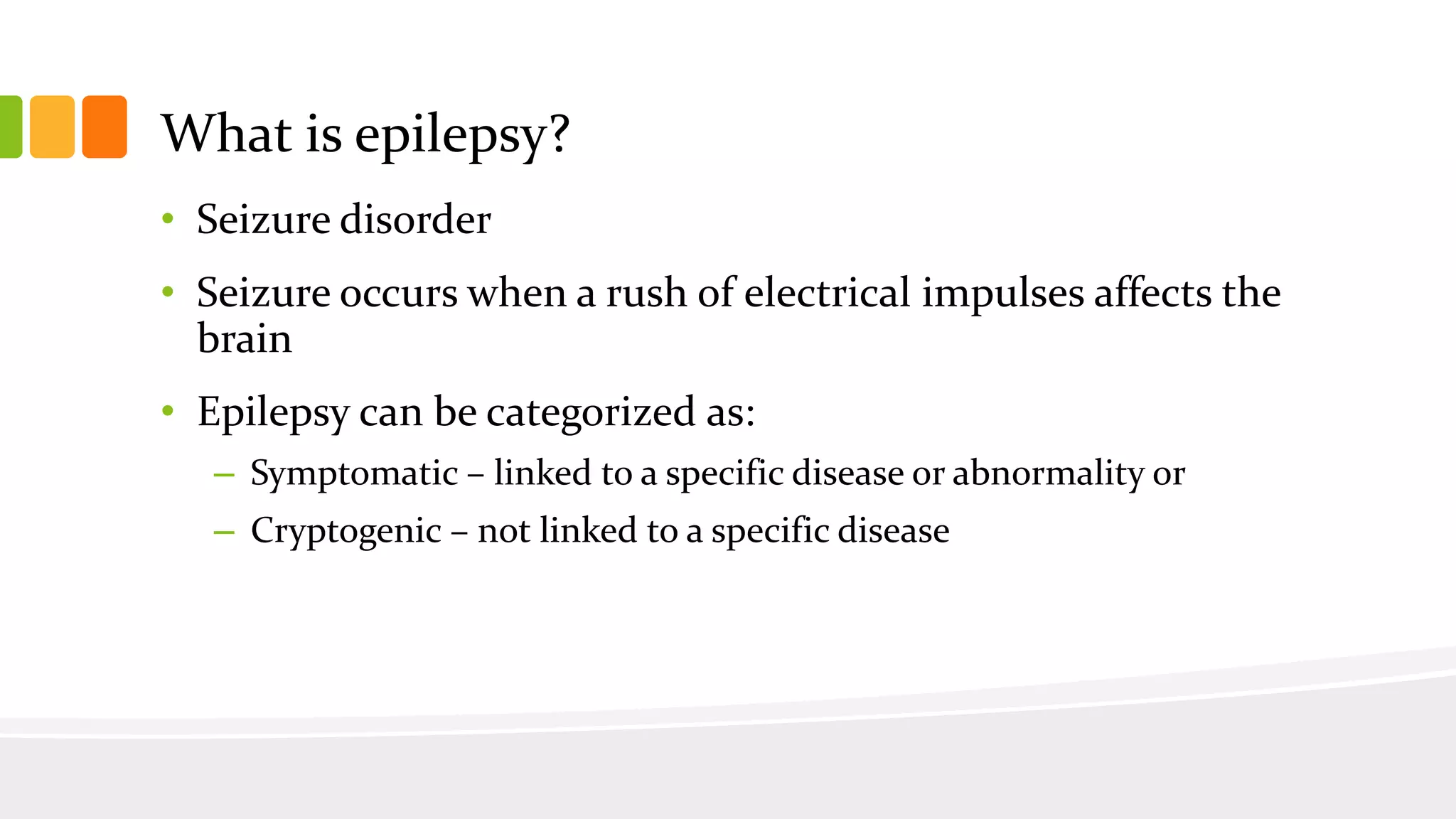 Epilepsy case study presentation | PPTX