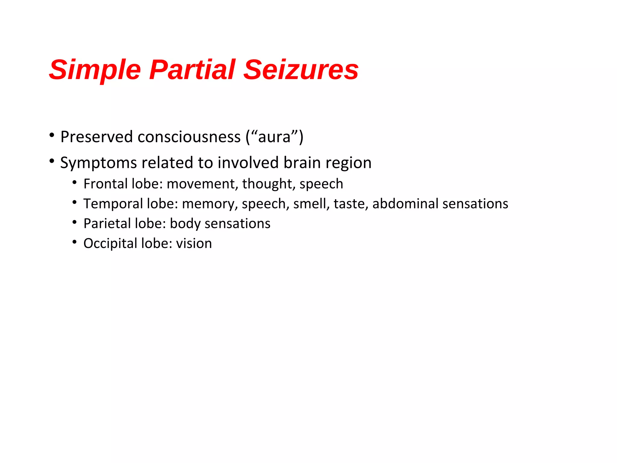 Epilepsy classification | PPT