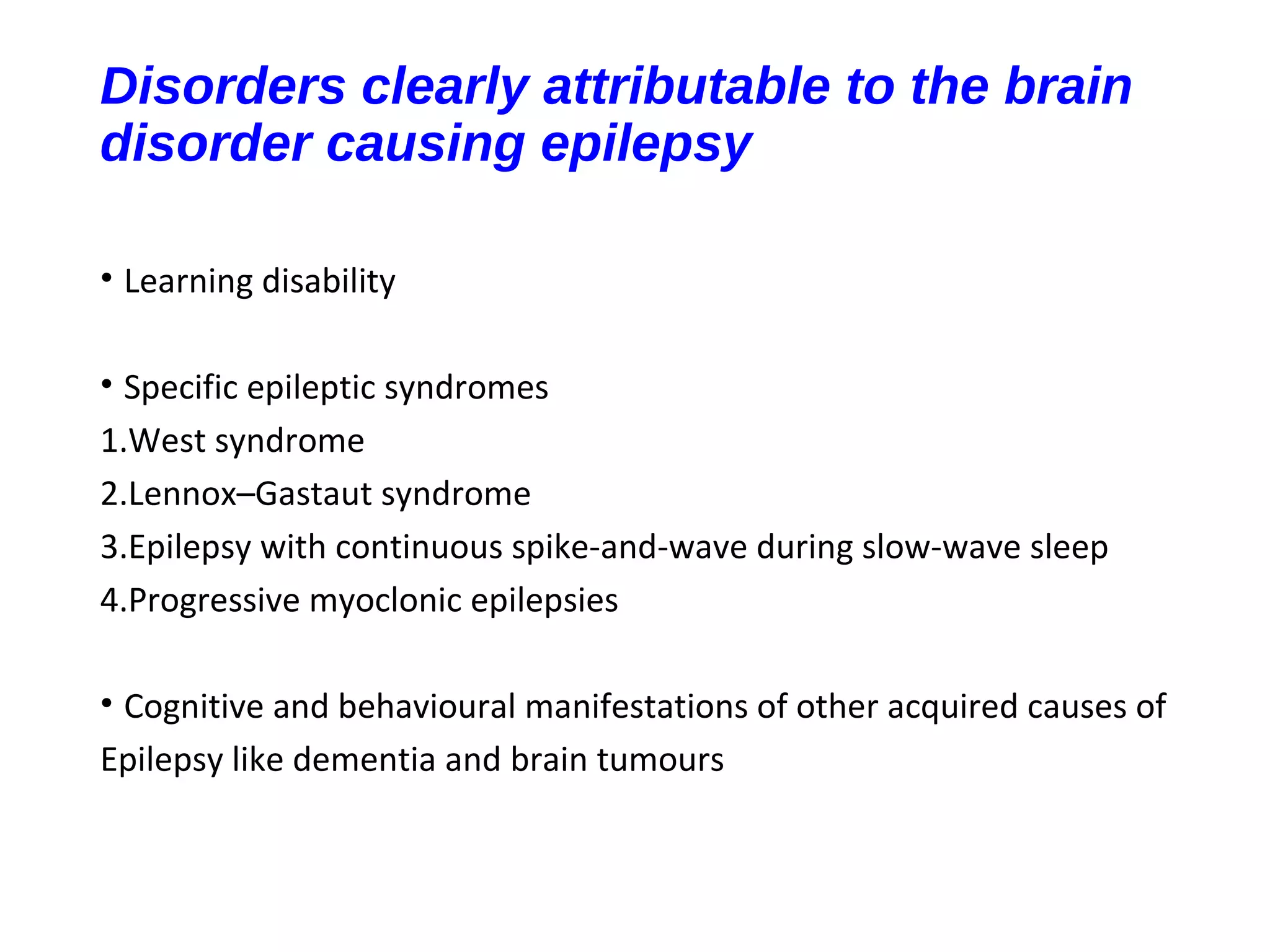 Epilepsy classification | PPT