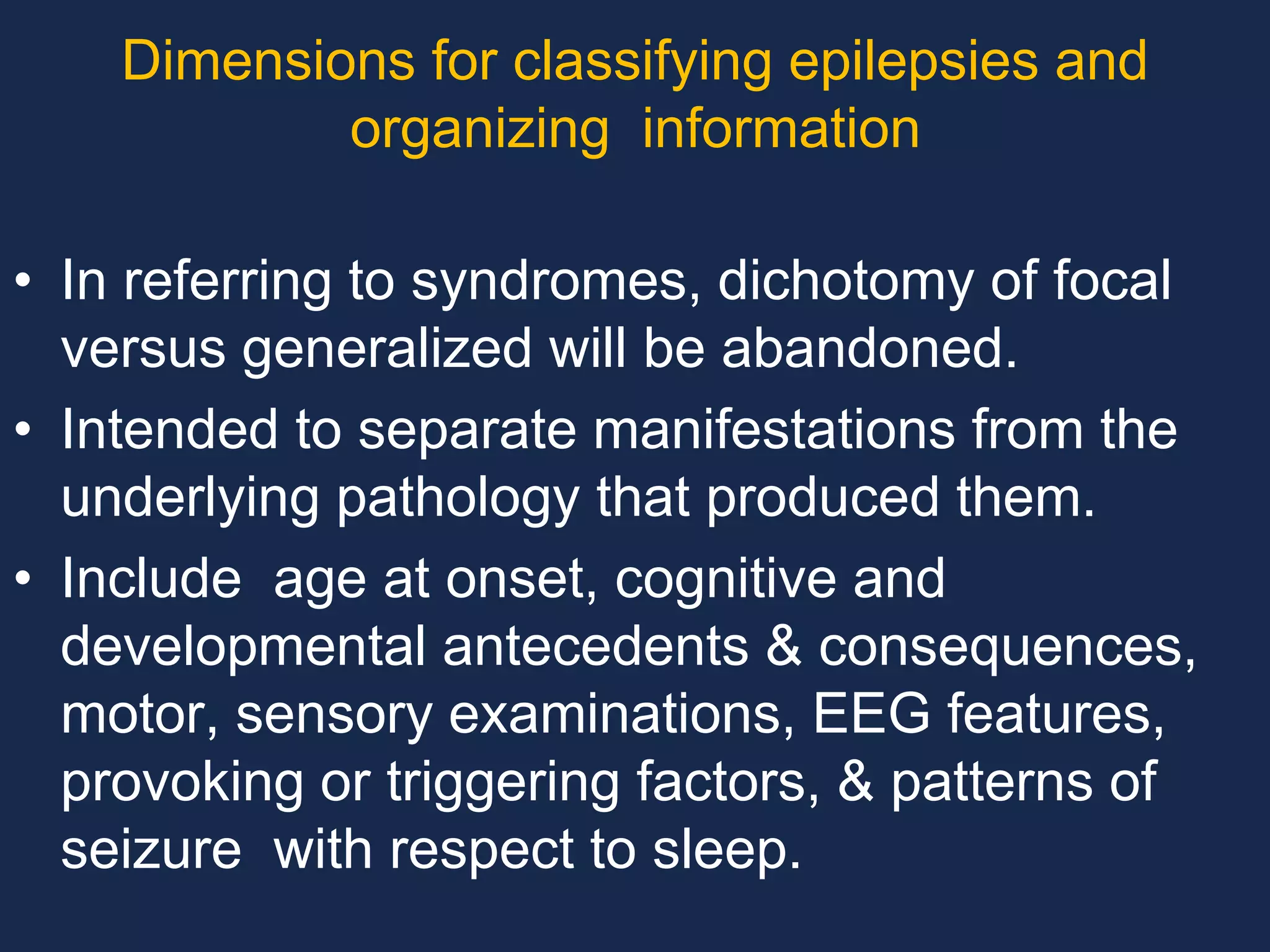 EPILEPSY_classifications.ppt | Brain and Nervous System Disorders | Diseases and Conditions