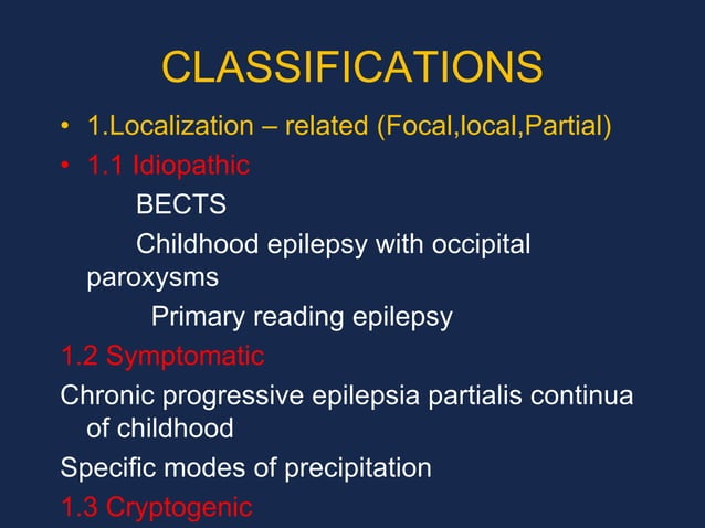 EPILEPSY_classifications.ppt | Brain and Nervous System Disorders ...