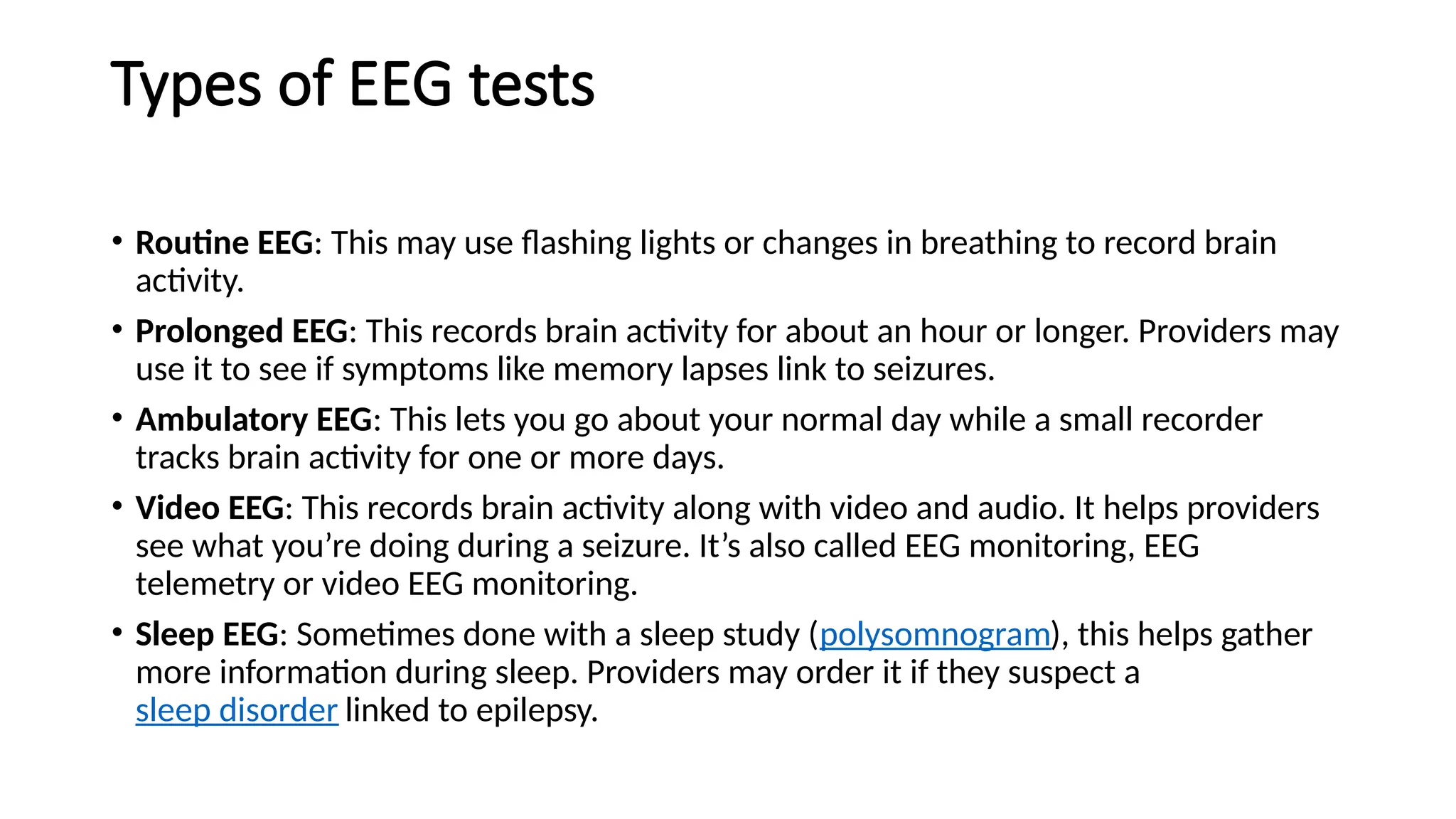 EPILEPSY & EEG types and management its uses | PPTX