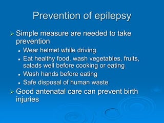Epilepsy General information in English | PPT