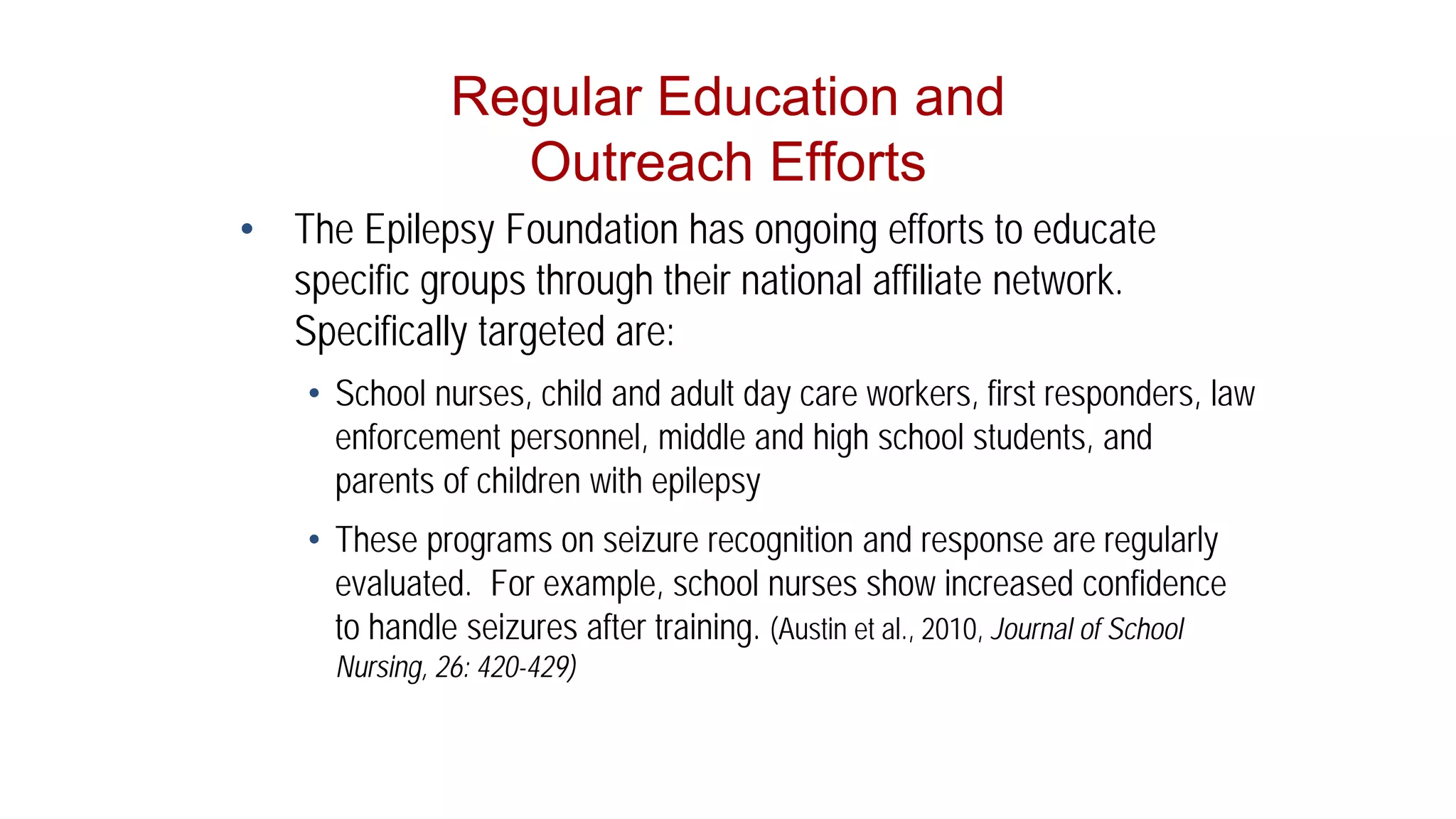 Epilepsy: Sources of Stigma and Campaign Efforts | PDF