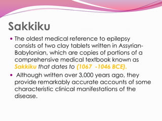 Epilepsy history and terminology | PDF