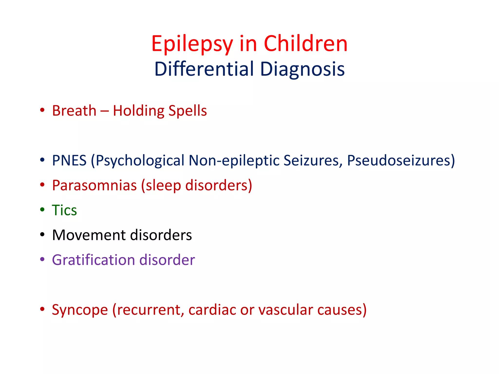 Epilepsy in children 2021 | PDF