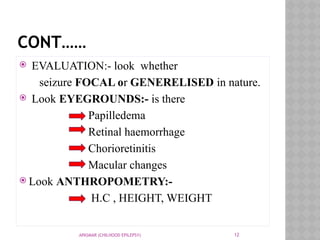 concept of epilepsy in children (apasmara) | PPTX