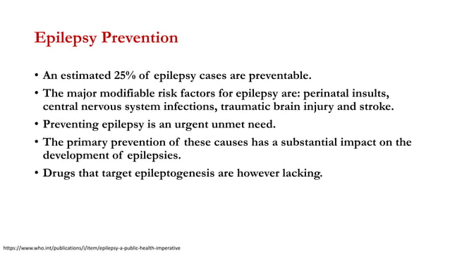Epilepsy Management: Key issues and challenges | PPT