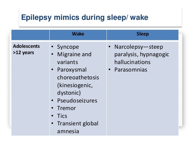 Epilepsy mimics in childern