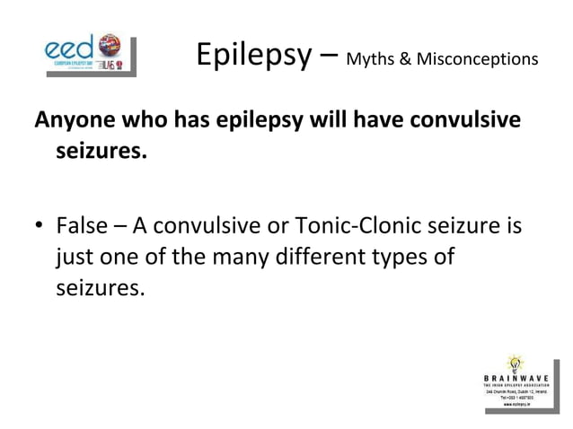 Epilepsy Myths & Misconceptions | PPT