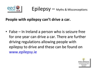 Epilepsy Myths & Misconceptions | PPT