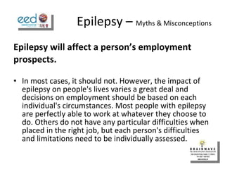Epilepsy Myths & Misconceptions | PPT