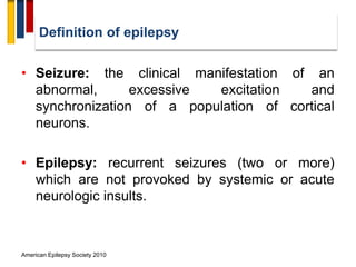 Epilepsy overview | PDF