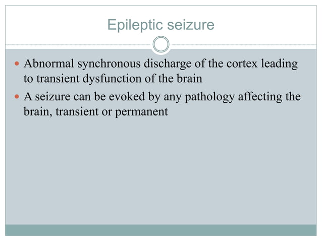 Epilepsy | PPT