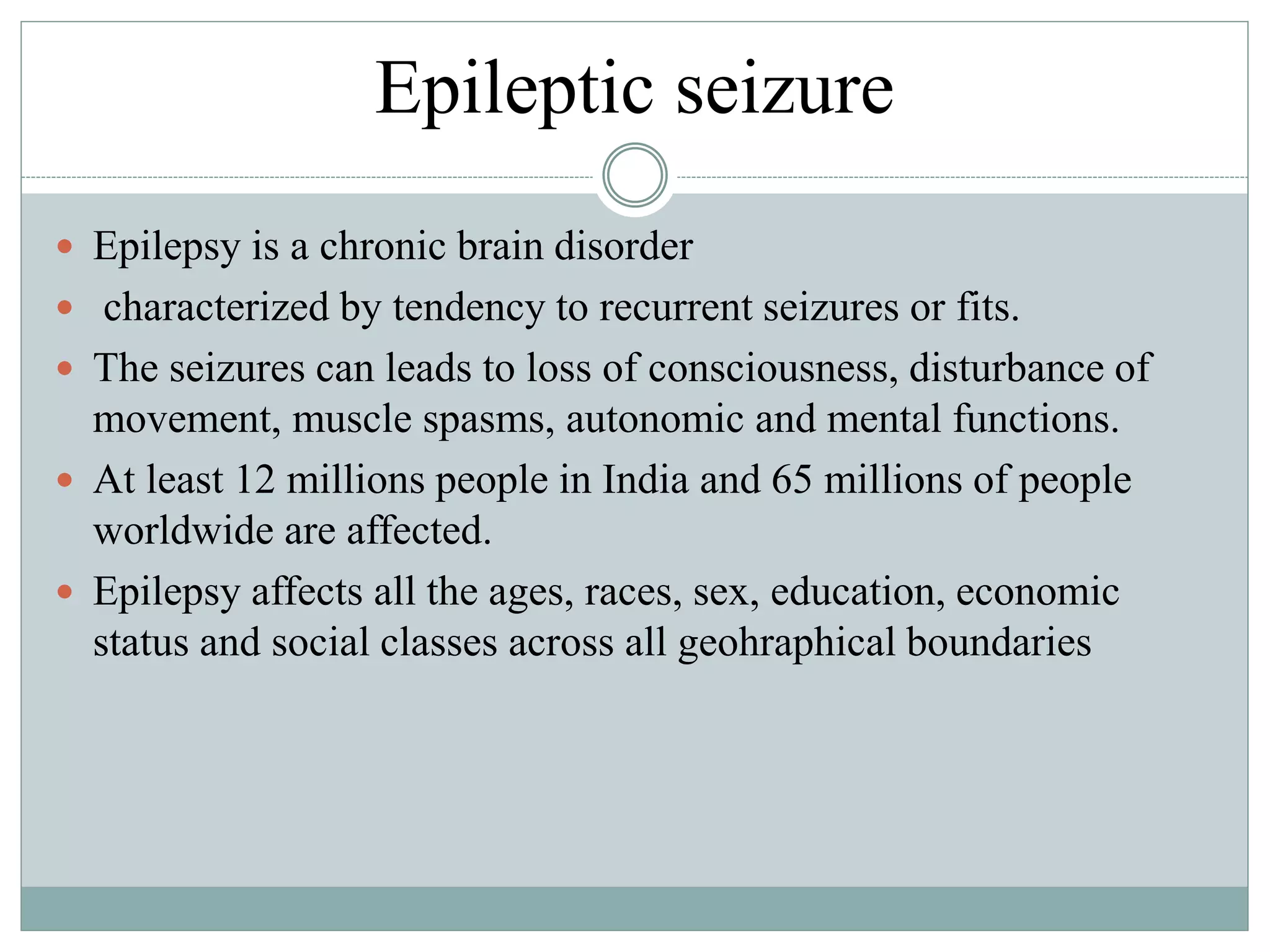 Epilepsy: Diagnostics, Medications, Myths and Facts | PPTX