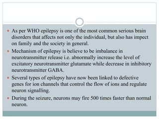 Epilepsy: Diagnostics, Medications, Myths and Facts | PPTX