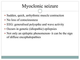 Epilepsy: Diagnostics, Medications, Myths and Facts | PPTX