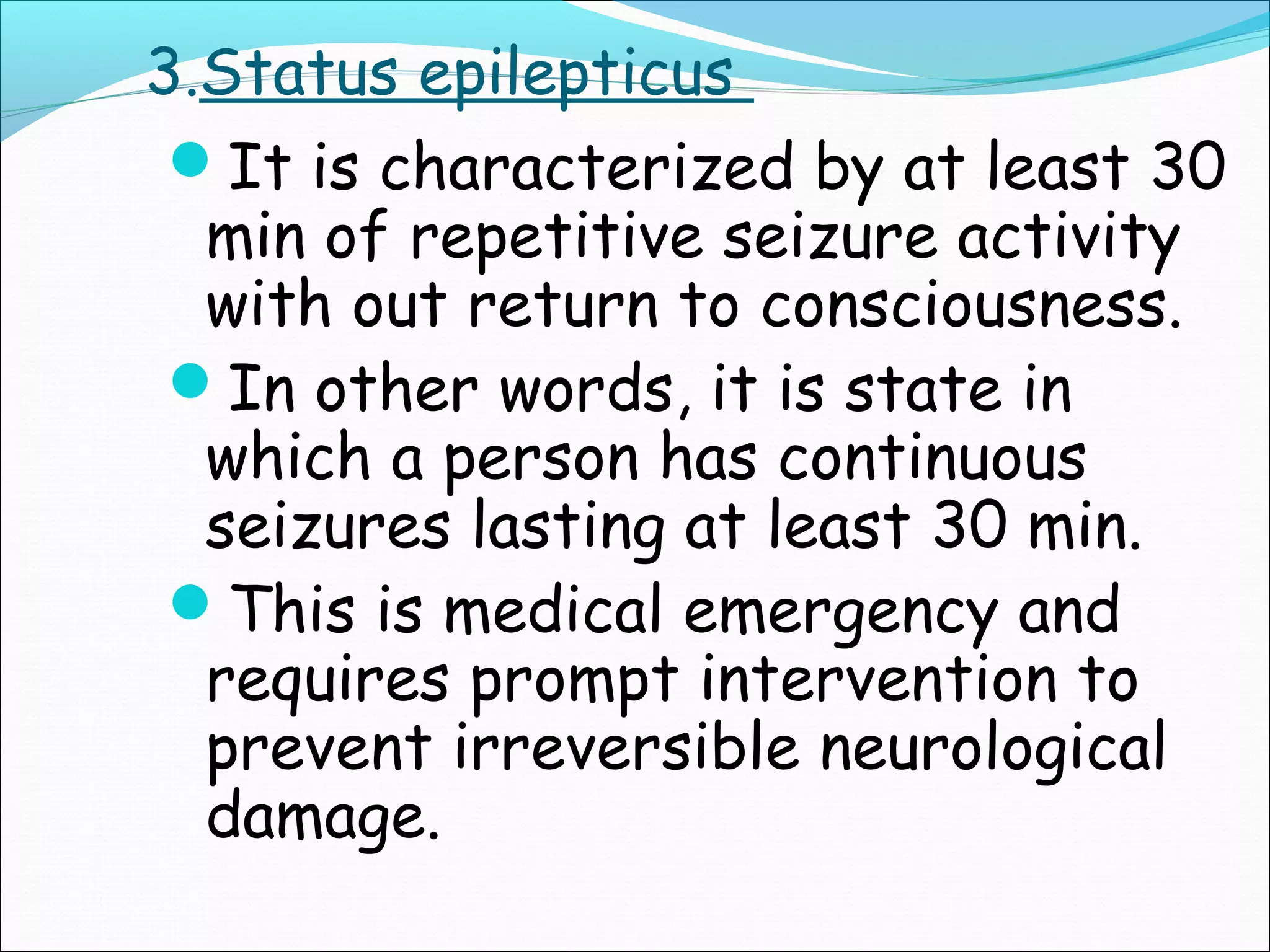 Epilepsy and its management. | PPT
