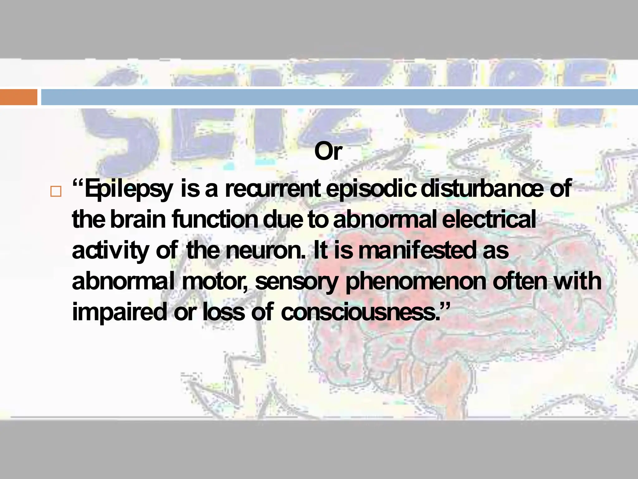 EPILEPSY For Medical Students And Health care | PPTX