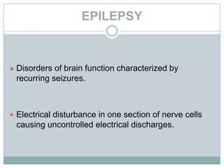 Epilepsy Management | PPT