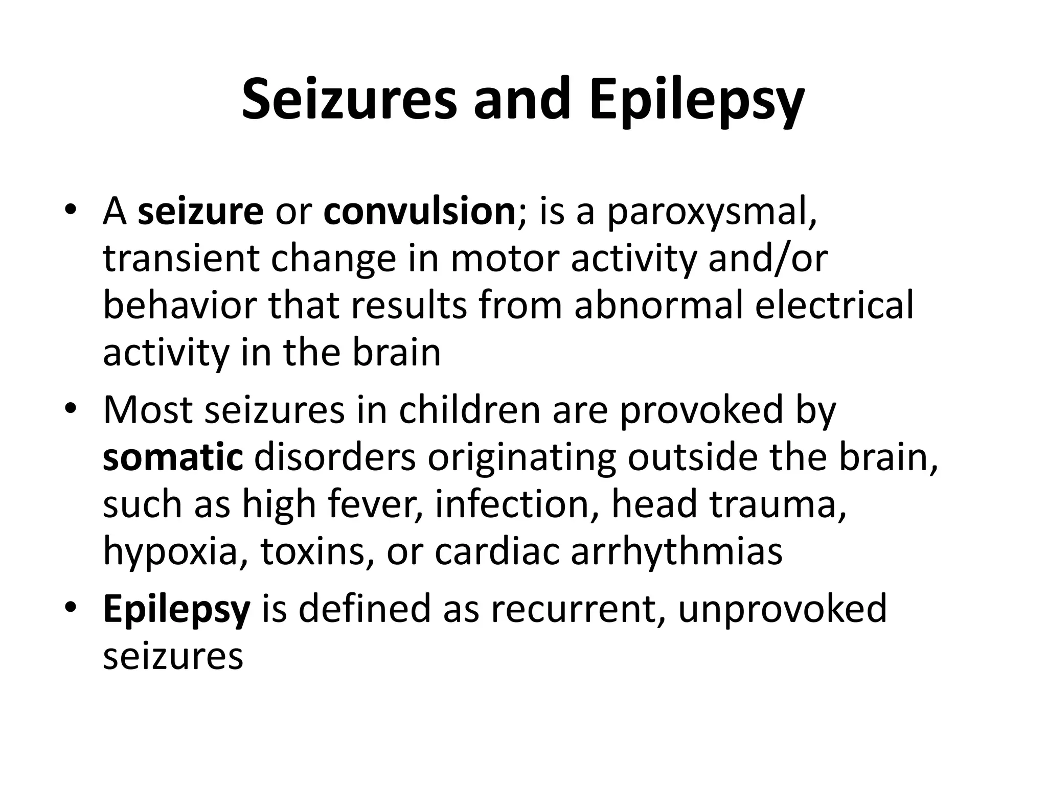 Epilepsy and seizure disorders in children | PPTX