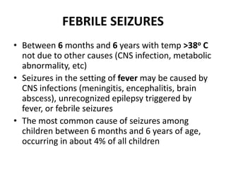 Epilepsy and seizure disorders in children | PPTX