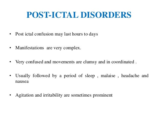 Symptoms Of Postictal State – Postictal psychiatric symptoms: A ...