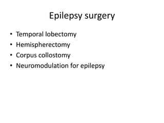 Epilepsy Surgery | PPTX