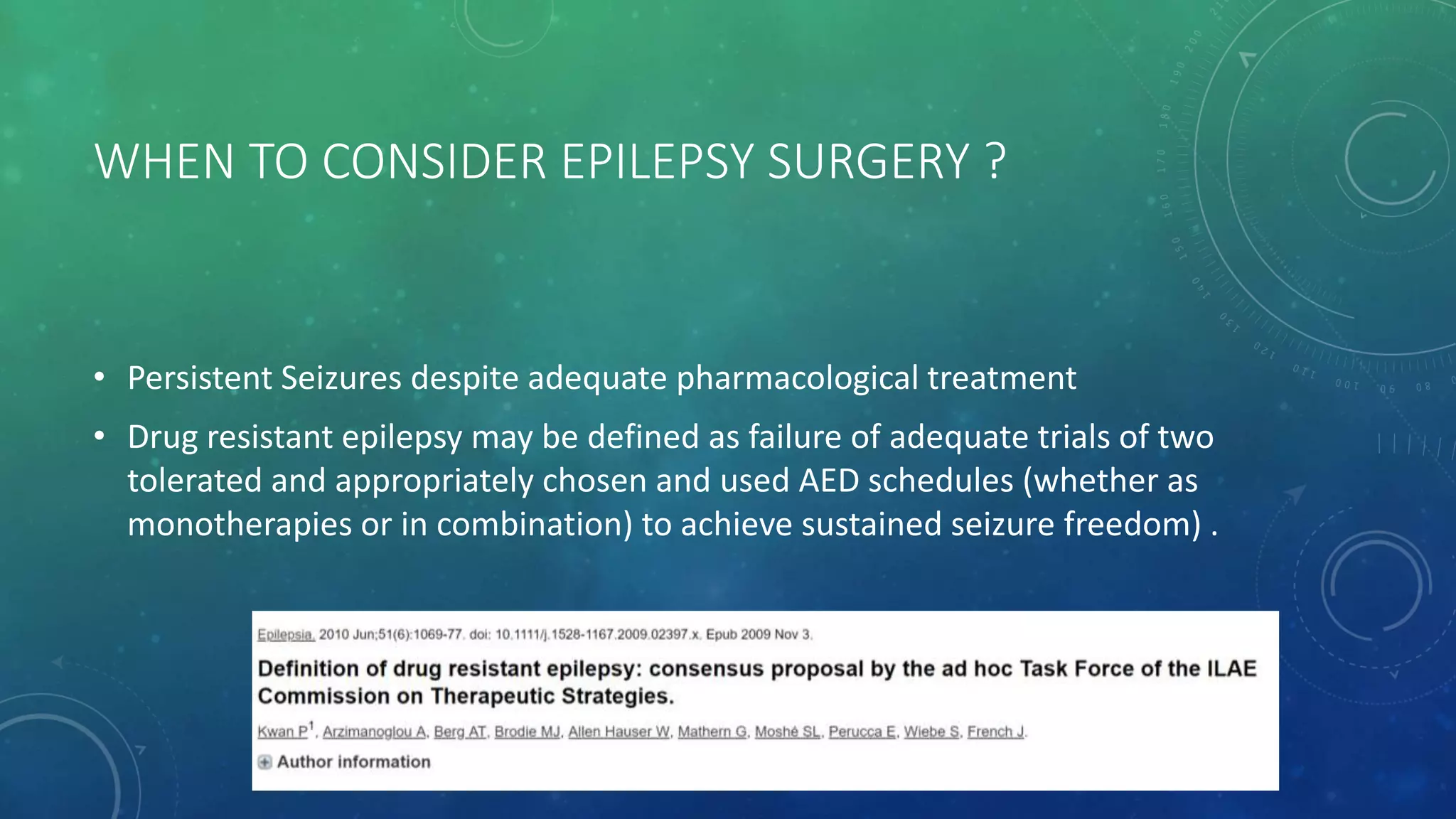 Epilepsy surgery | PPTX