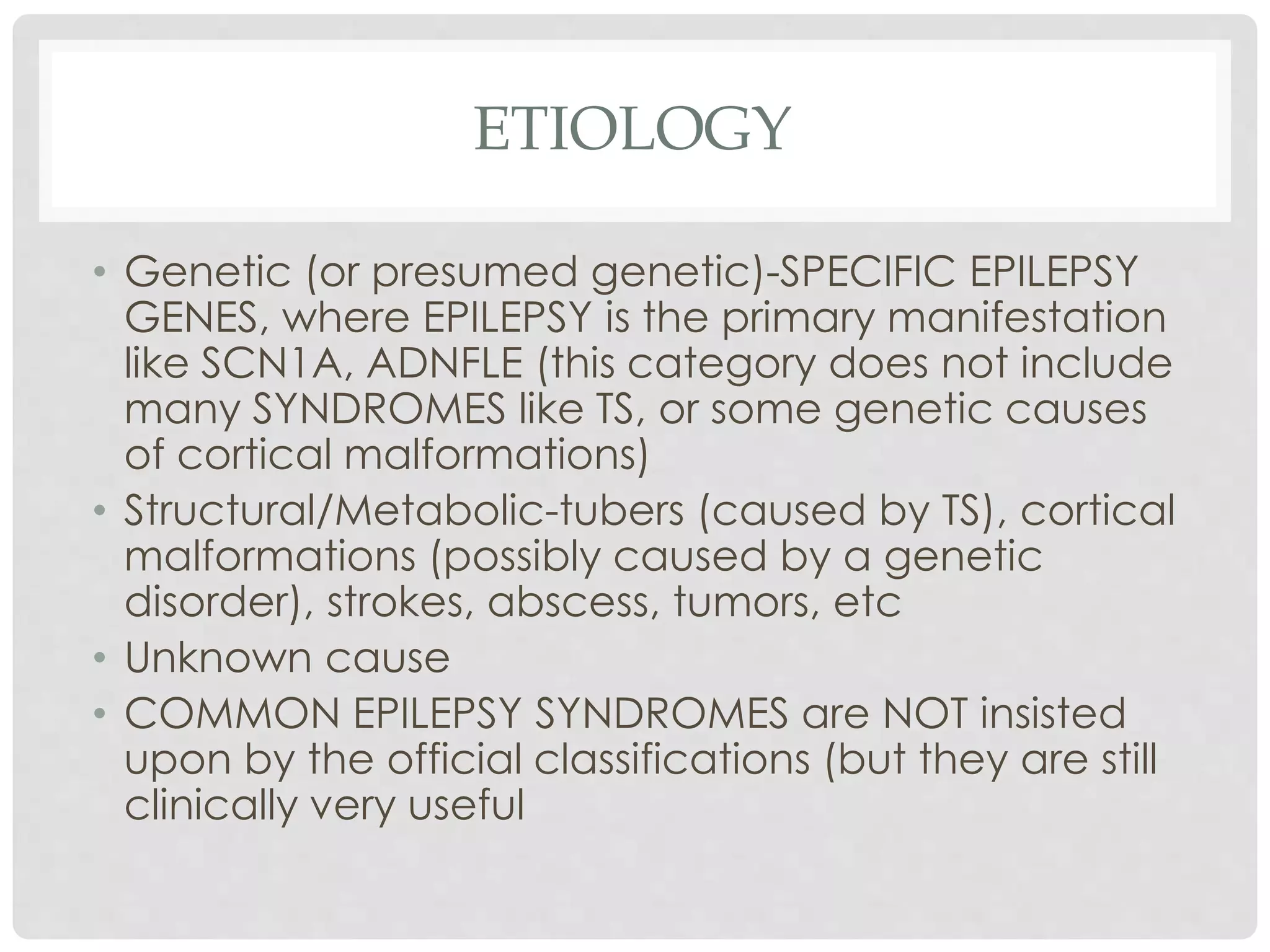 Epilepsy syndromes | PPTX