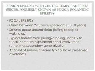 Epilepsy syndromes | PPTX