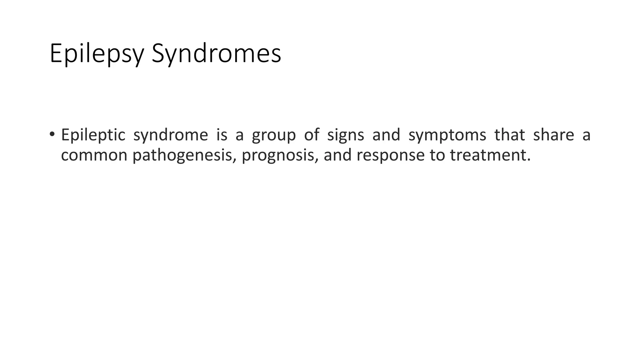 Epilepsy syndromes in Children | PDF