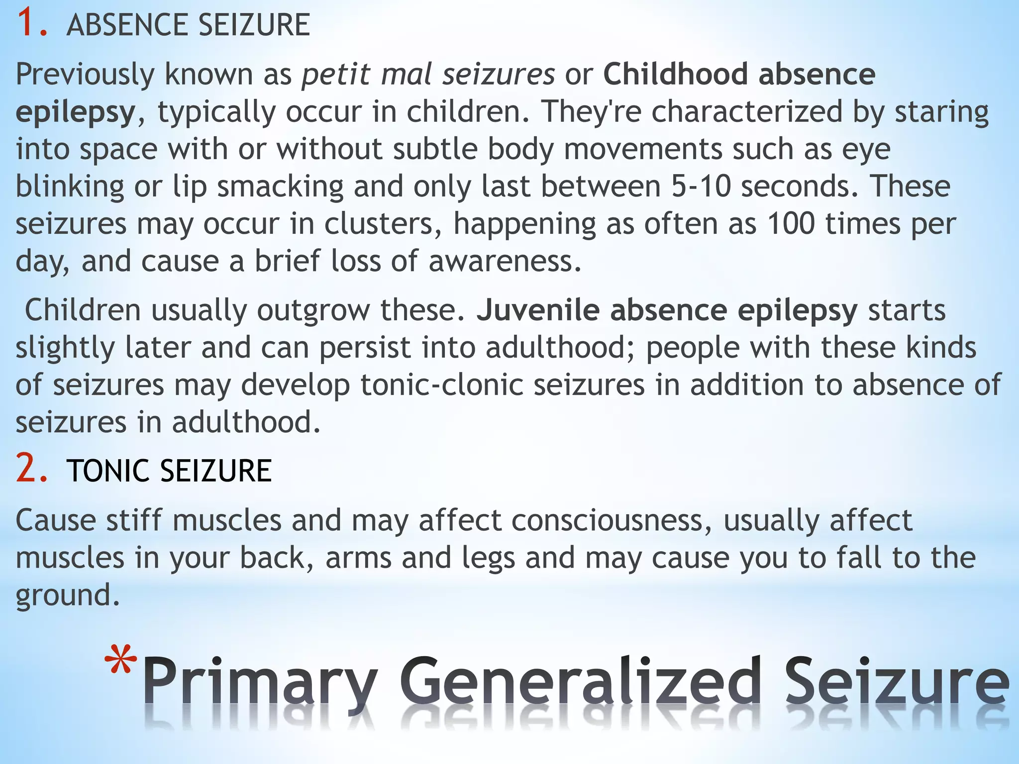 Epilepsy Types | PPTX