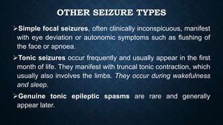 Epileptic encephalopathies during infancy | PPTX
