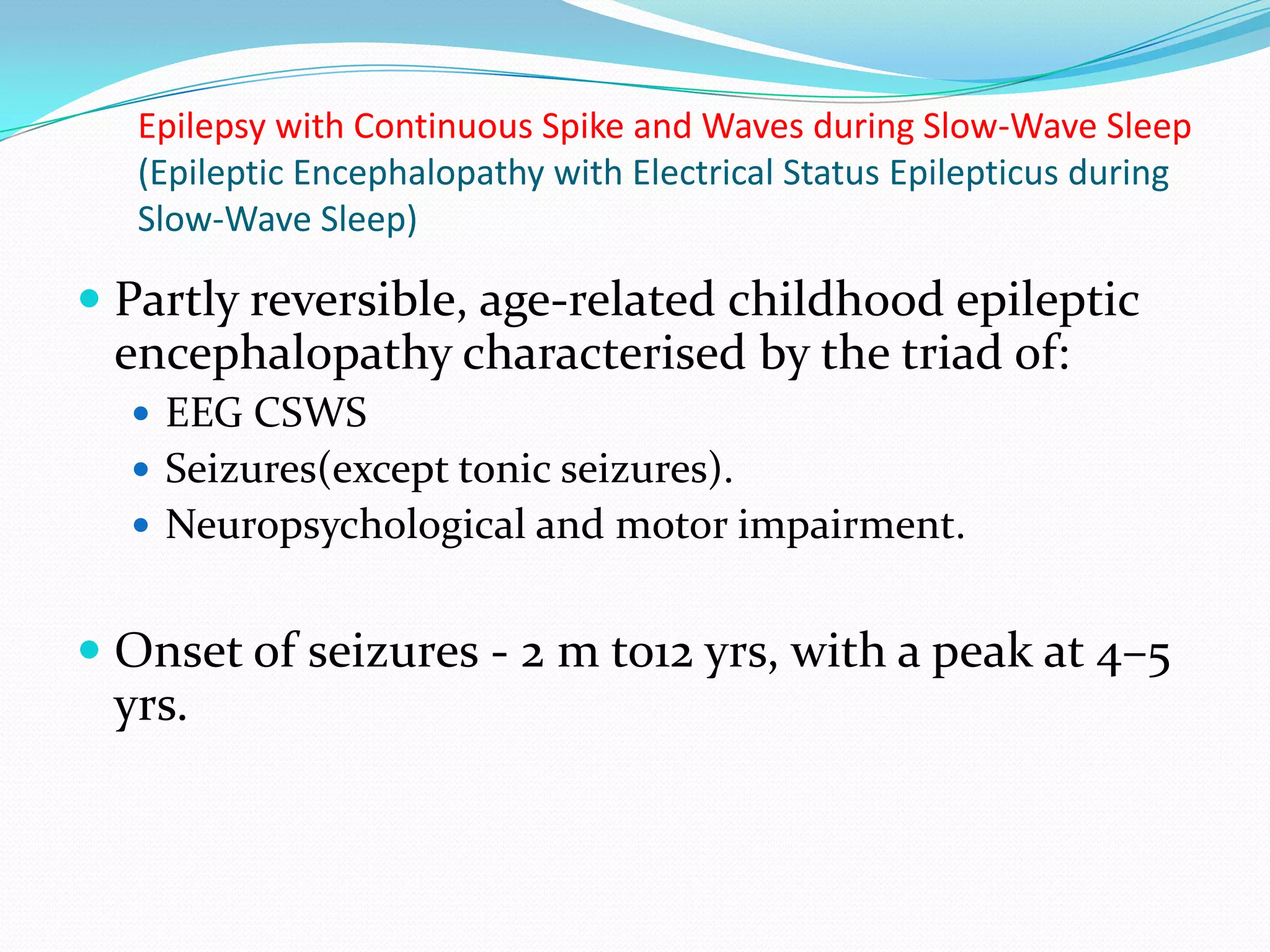Epileptic encephalopathy -EEG | PPT