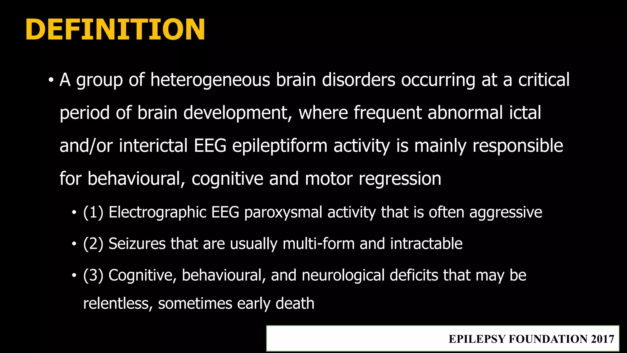 Epileptic encephalopathy | PPTX